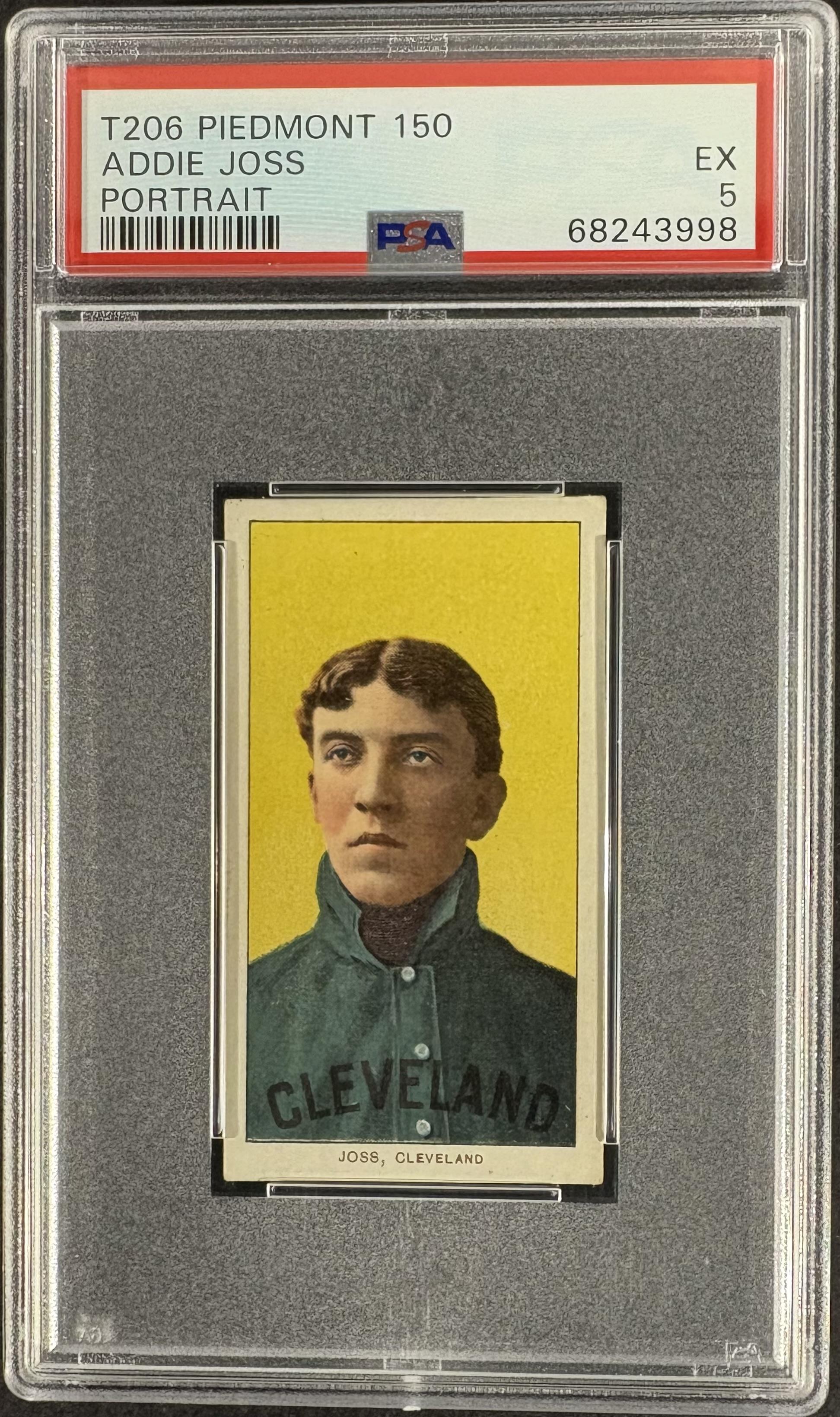 1909 T206 Piedmont 150/25 Addie Joss Portrait PSA 5 EX STUNNING New ...